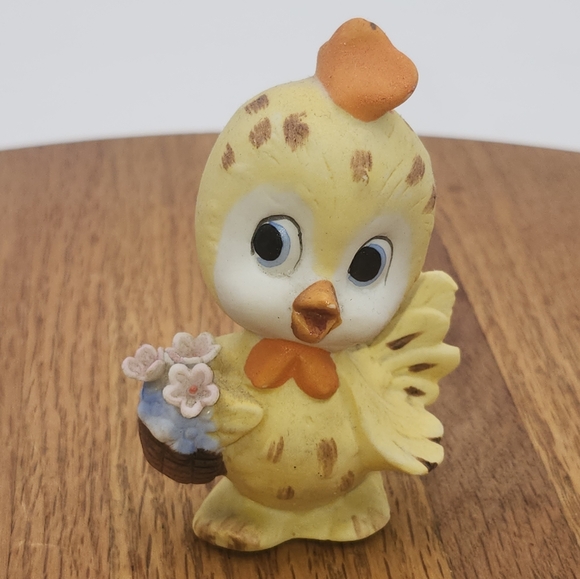 Lefton | Accents | Vintage Lefton Ceramic Easter Chick Flower Basket ...